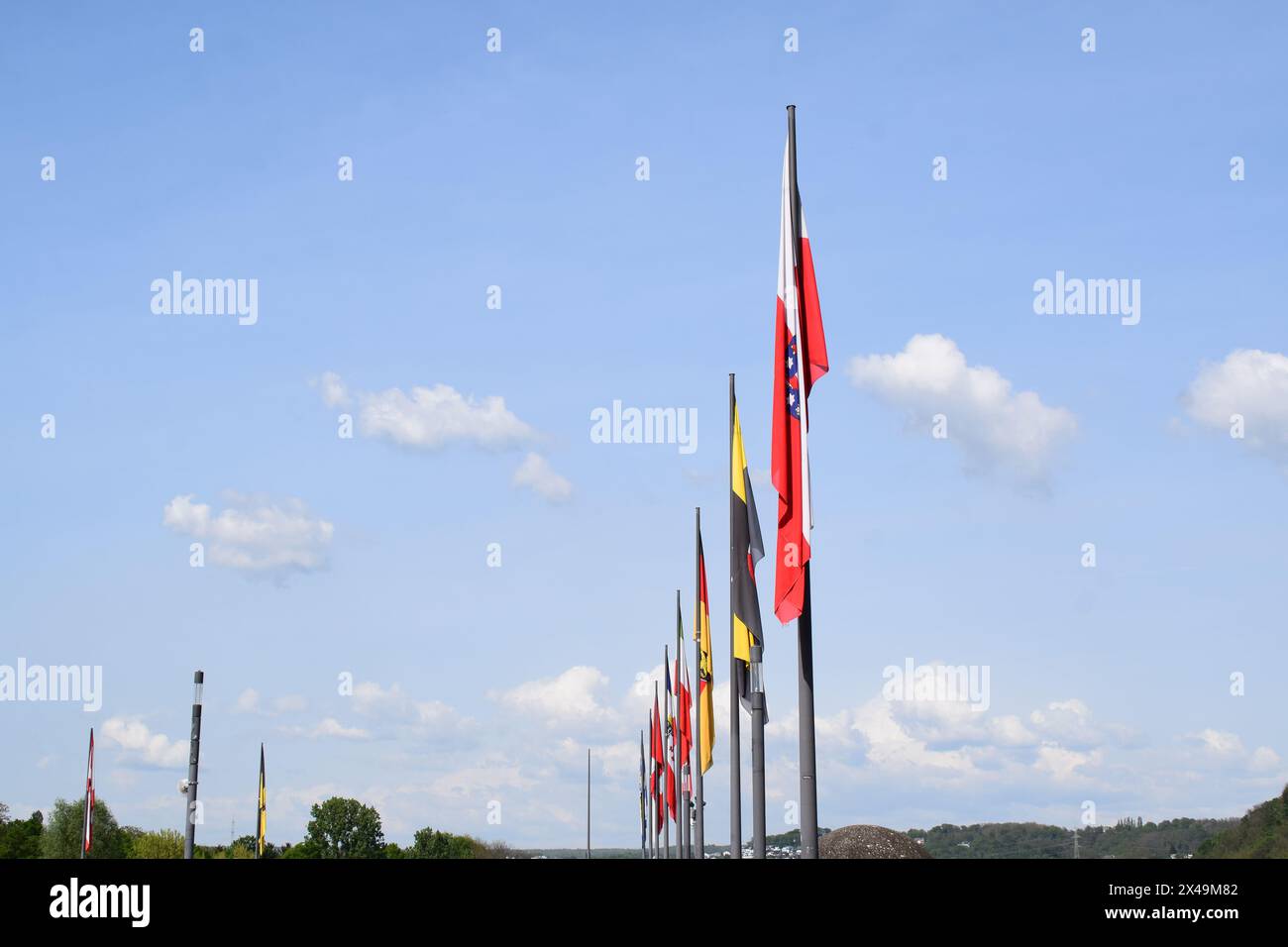 Koblenz deutsches eck flag hi-res stock photography and images - Alamy