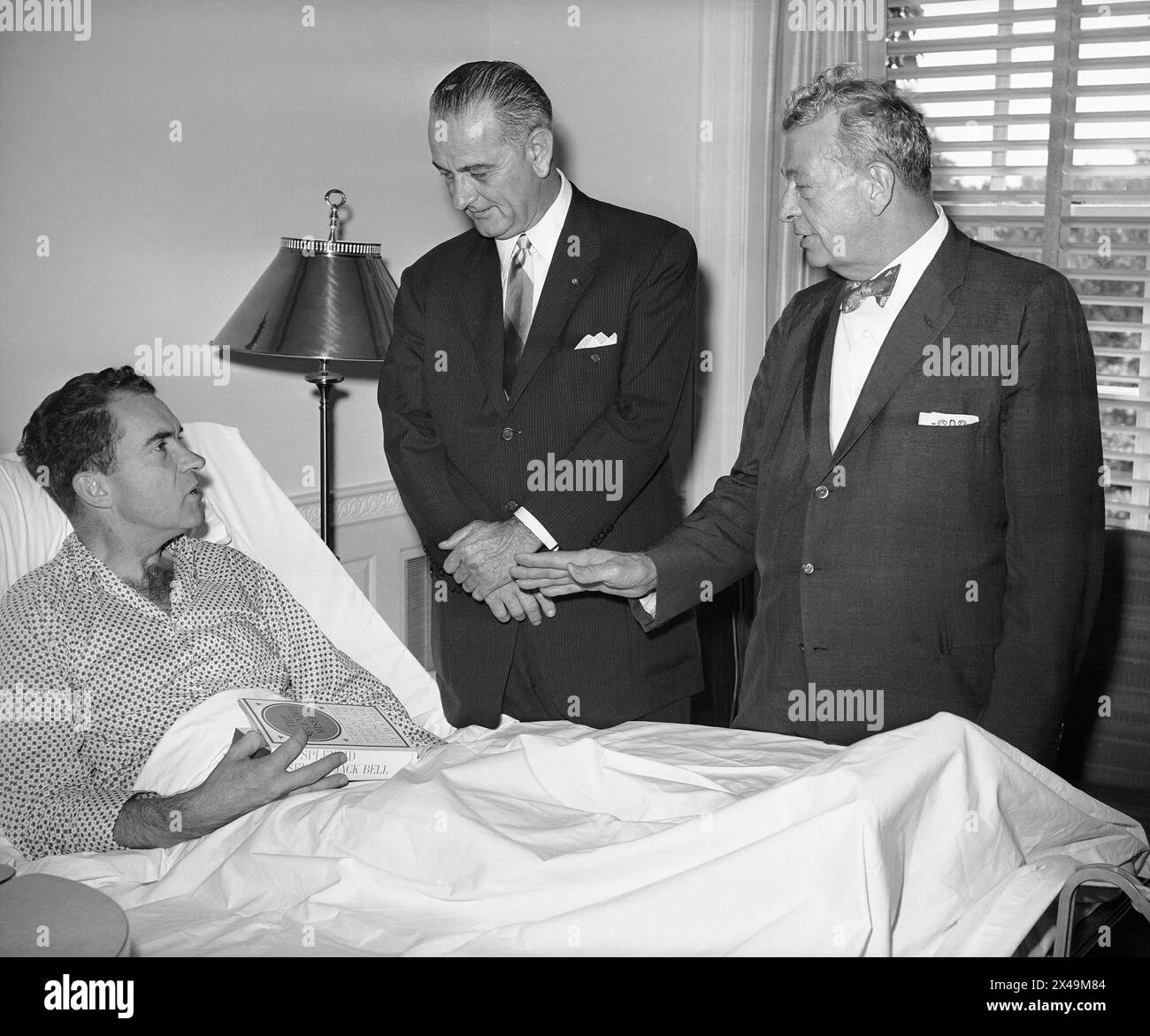 Sen, Lyndon Johnson of Texas, Democratic leader in the Senate and his ...