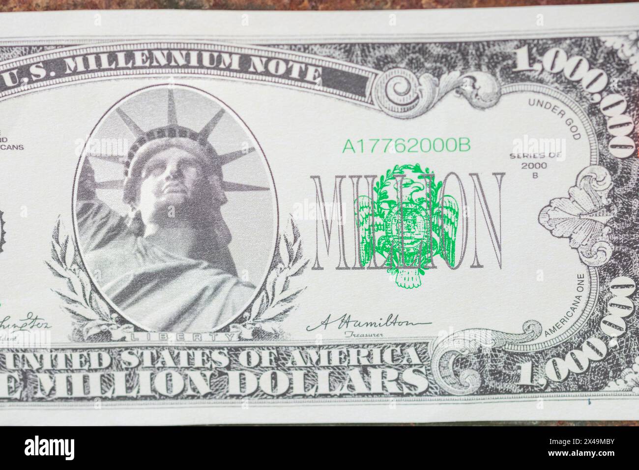 One million dollar bill. US inflation Stock Photo - Alamy