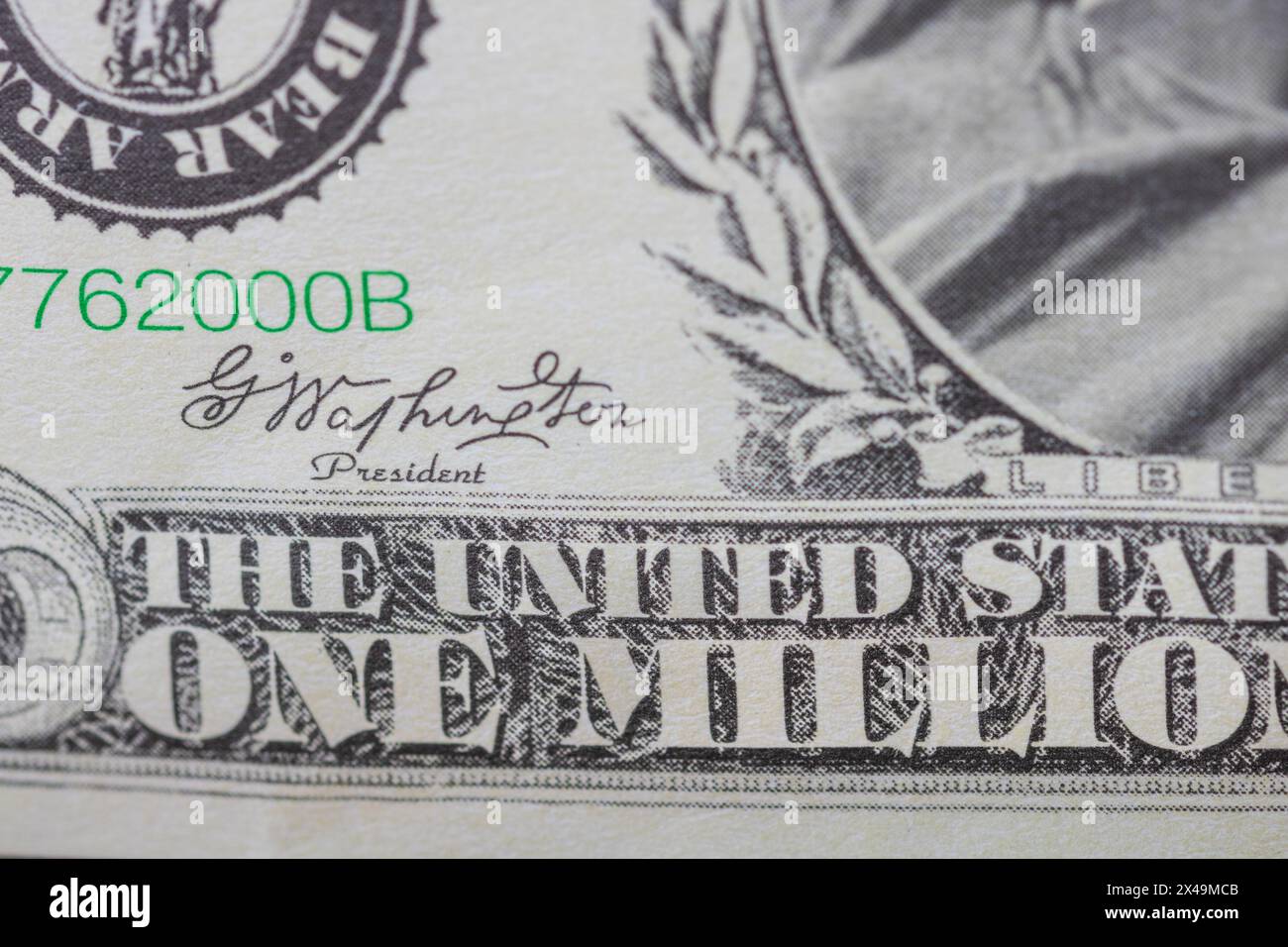 One million dollar bill. US inflation Stock Photo - Alamy
