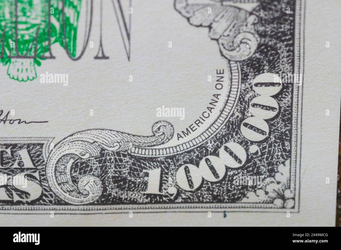 One million dollar bill. US inflation Stock Photo - Alamy
