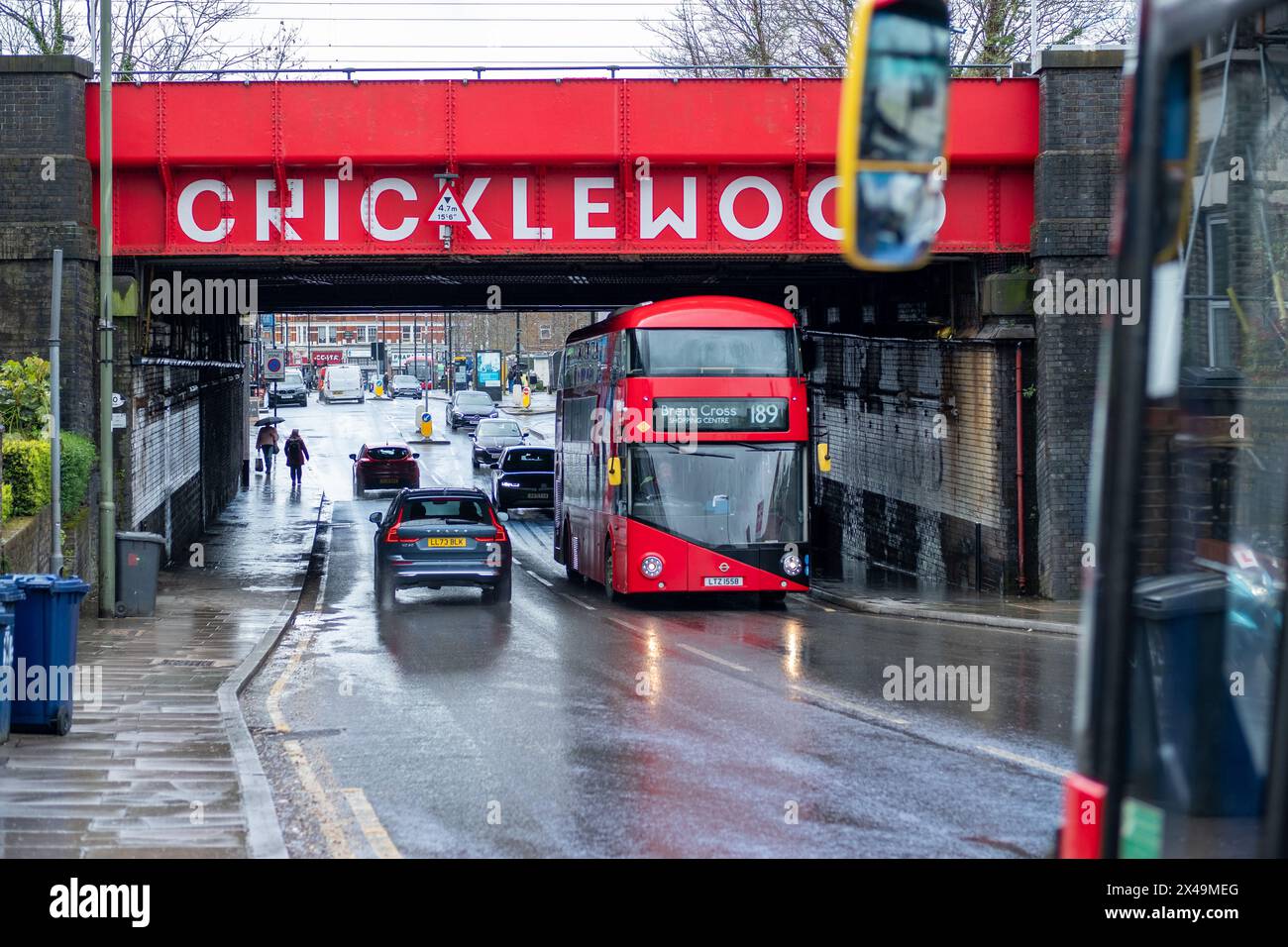 LONDON- APRIL 3rd, 2024: Cricklewood high street. Area of north west ...