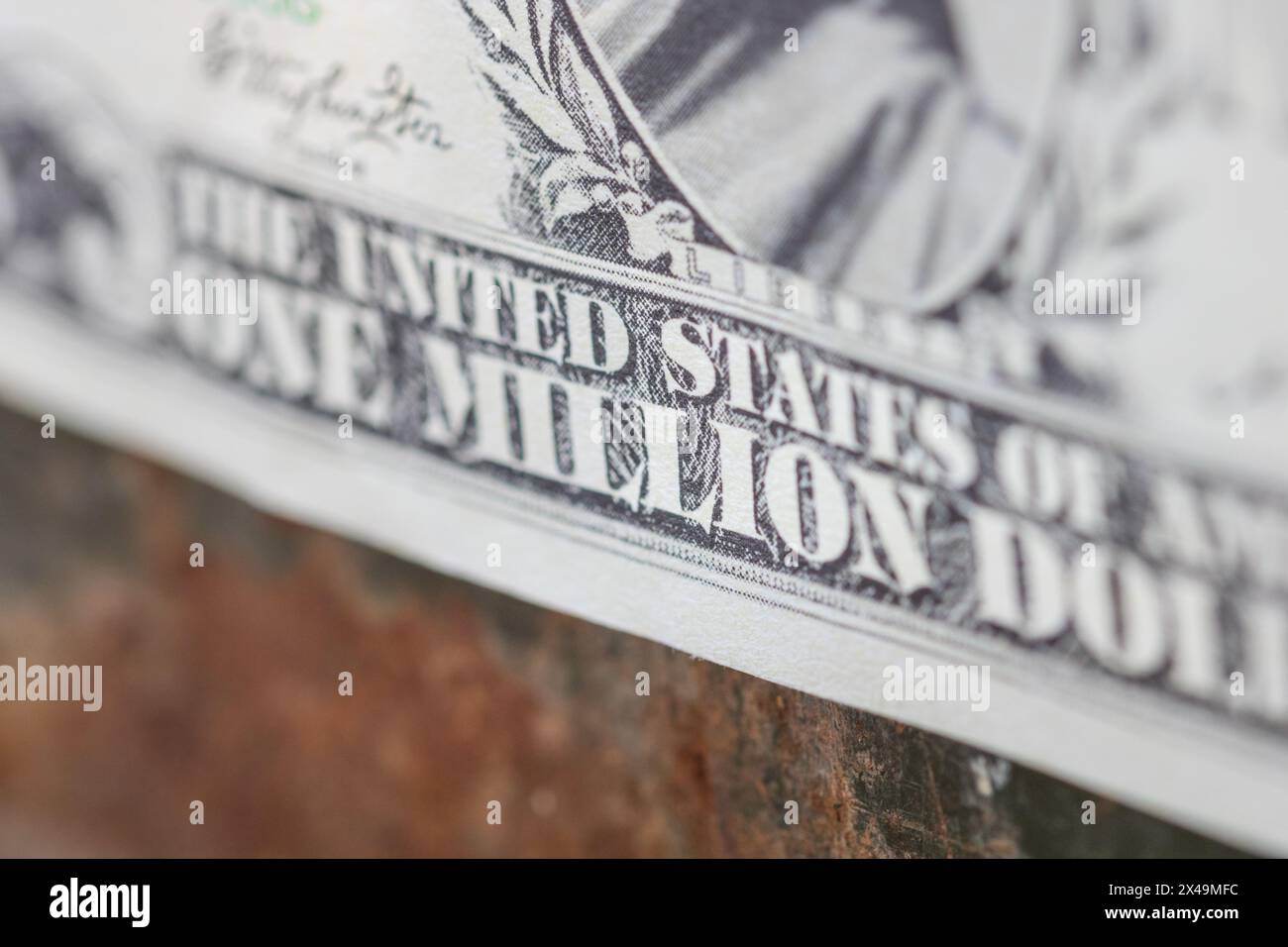 One million dollar bill. US inflation Stock Photo - Alamy