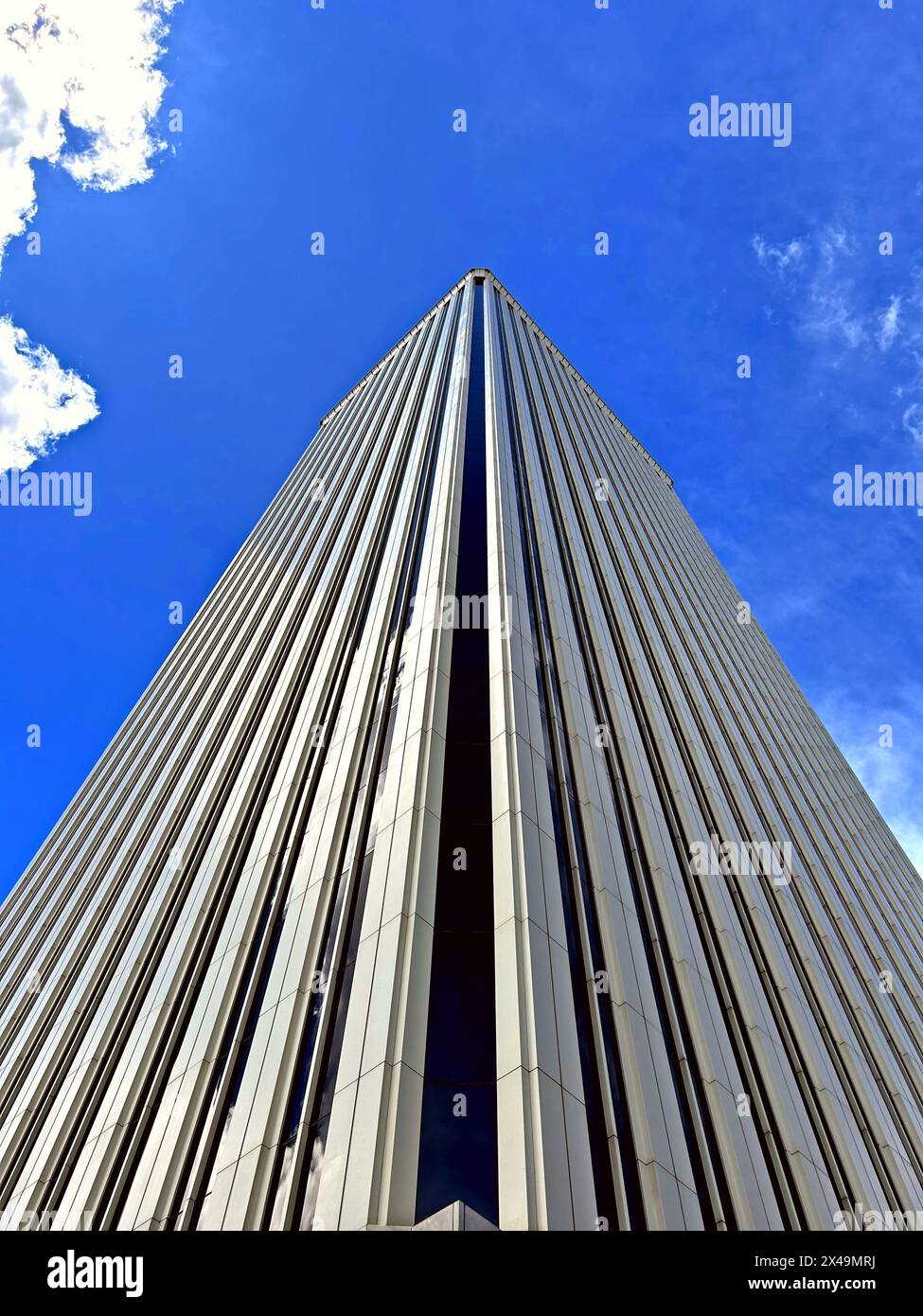 The Picasso Tower, a Skyscraper in the Azca area, Madrid Stock Photo ...