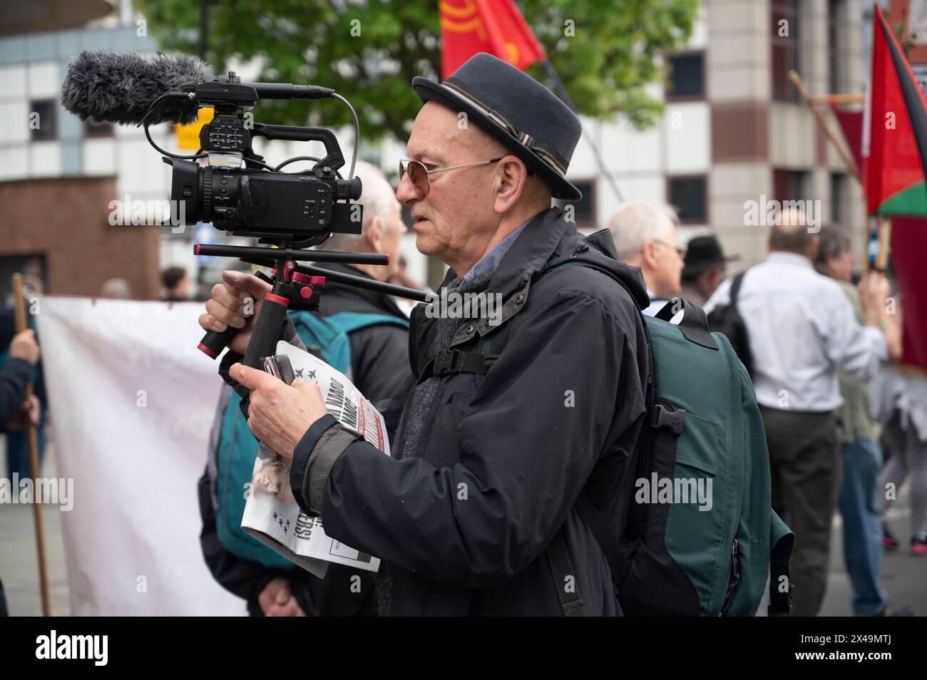 May 1st 2024. People assemble on Clerkenwell Green to march to ...