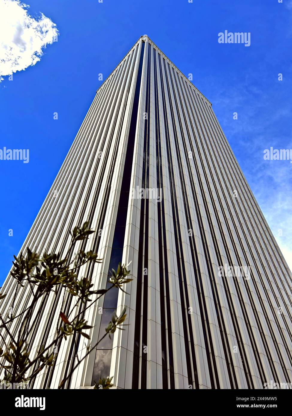 The Picasso Tower, a Skyscraper in the Azca area, Madrid Stock Photo ...