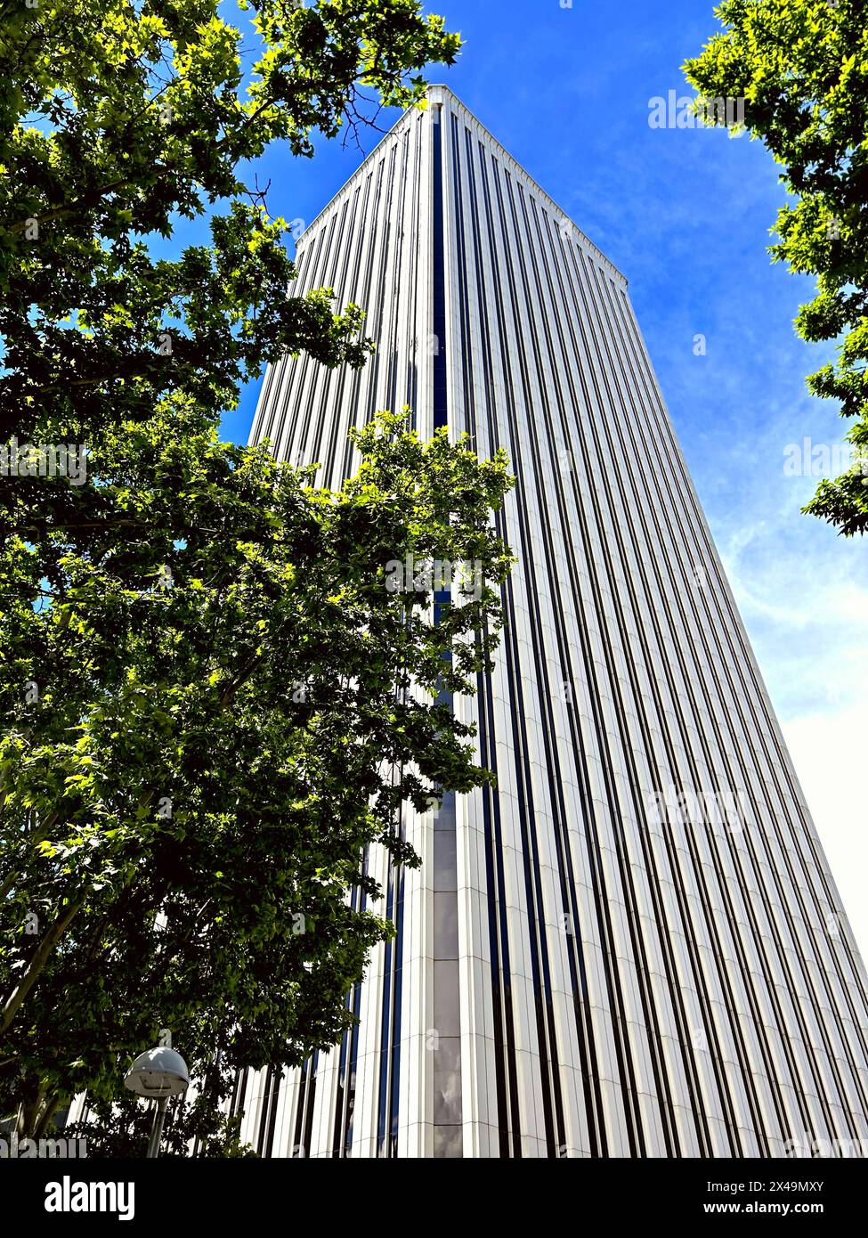 The Picasso Tower, a Skyscraper in the Azca area, Madrid Stock Photo ...