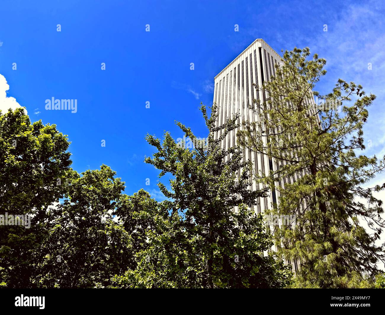 The Picasso Tower, a Skyscraper in the Azca area, Madrid Stock Photo ...