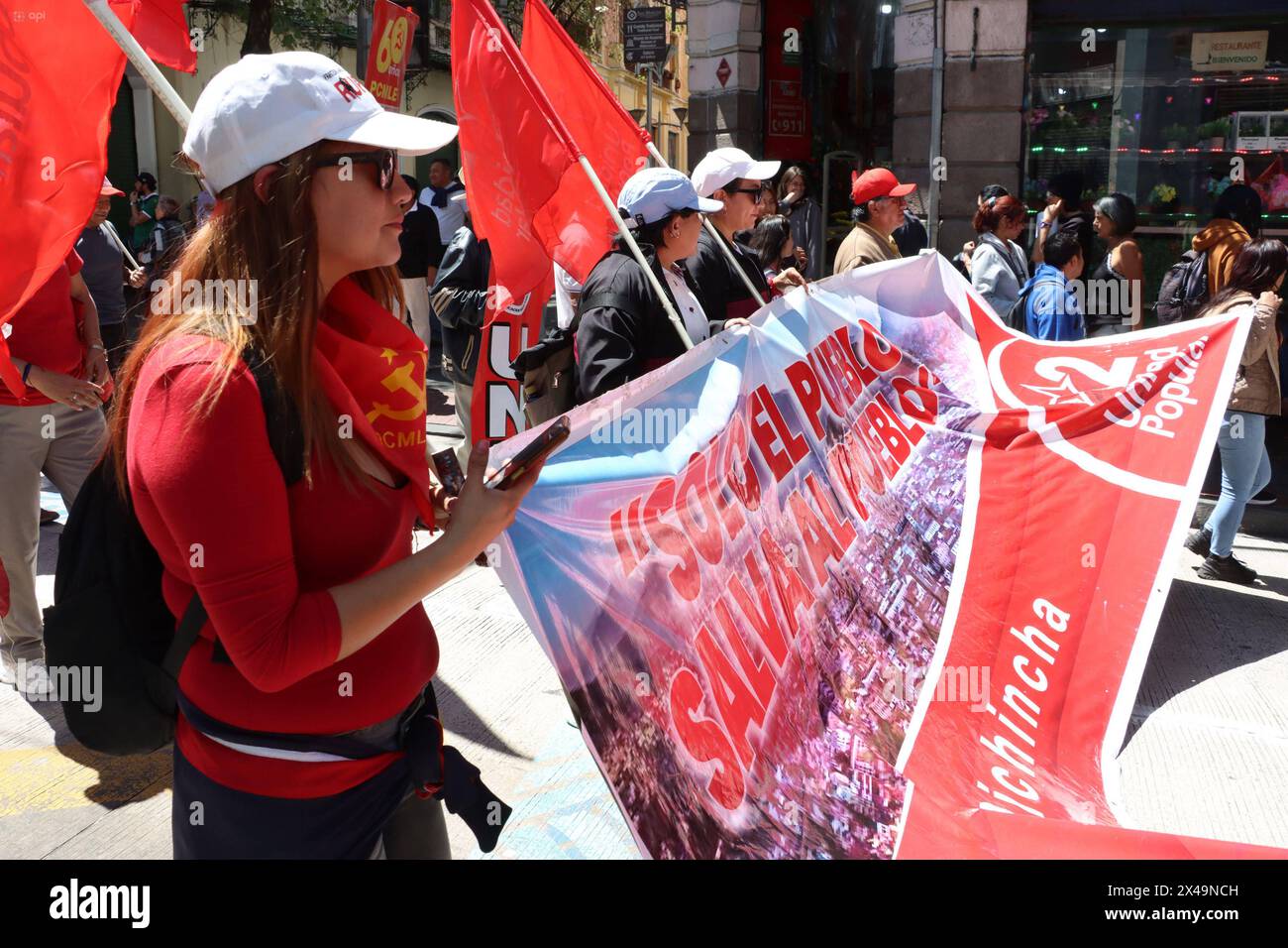UIO MARCHA DIA TRABAJADOR Quito, Wednesday, May 1, 2024 Workers march ...