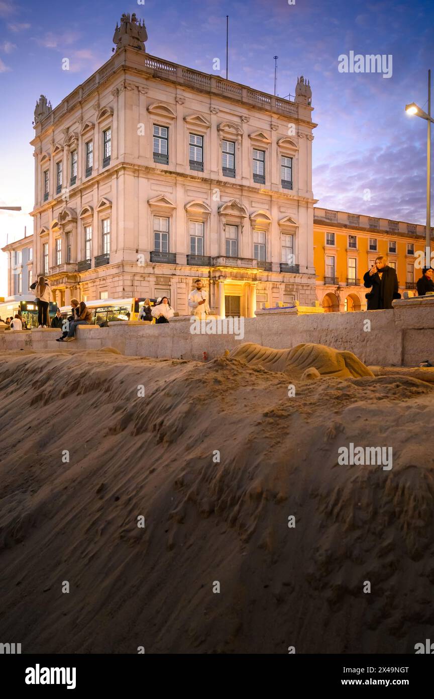 Union of architecture and land in Lisbon Stock Photo - Alamy