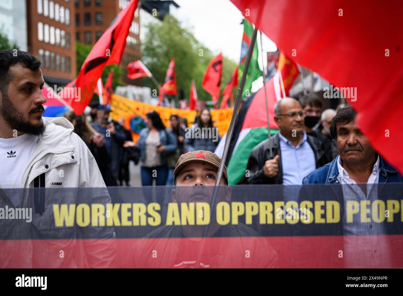 LONDON, UK, 1st May, 2024: Trade Union workers march from Clerkenwell ...