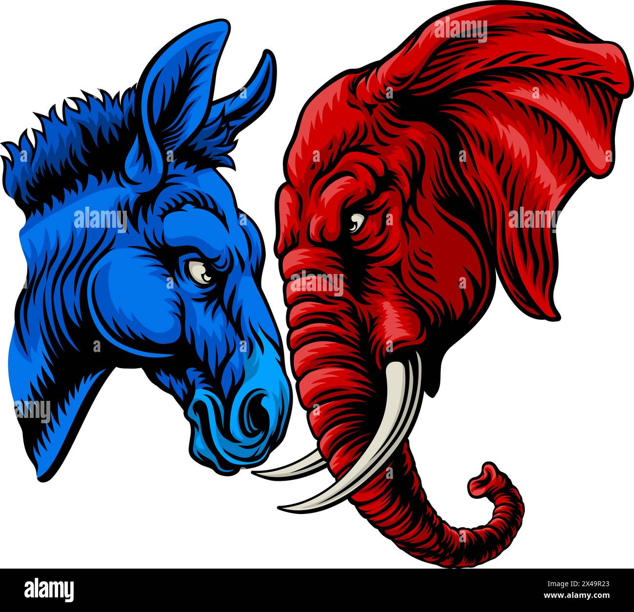 Donkey and elephant fighting hi-res stock photography and images - Alamy