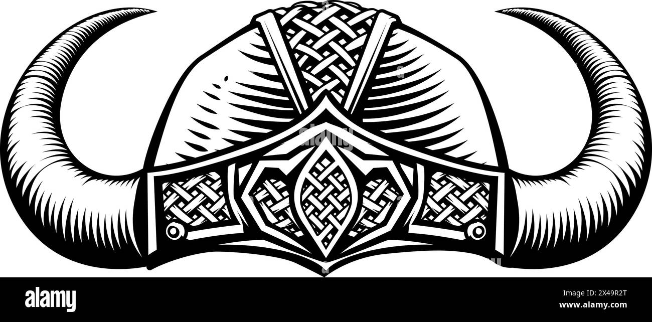 Viking Warrior Helmet Stock Vector Image Art Alamy