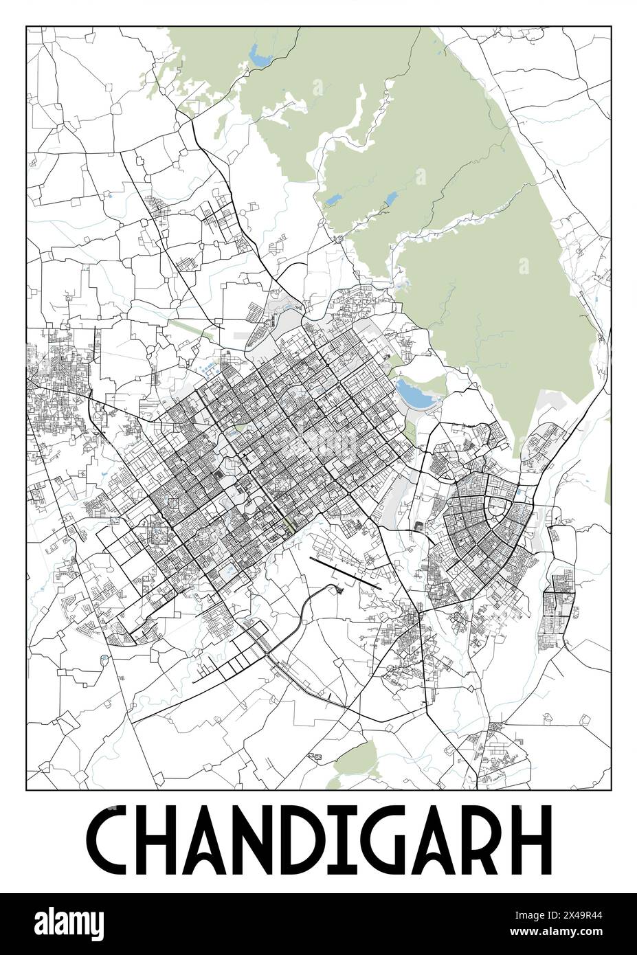 Chandigarh map hi-res stock photography and images - Alamy