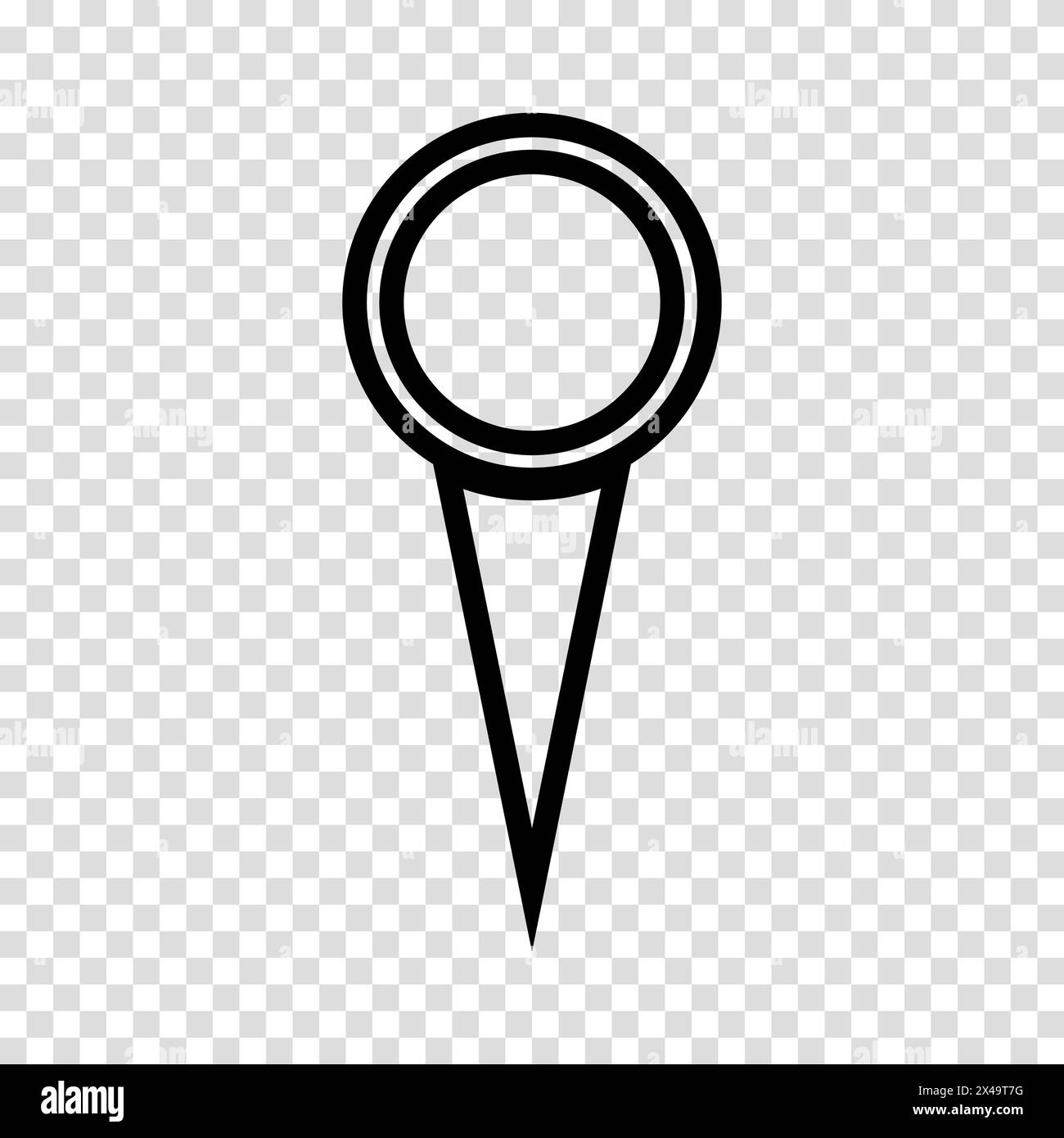 Location pin map icon. Flat design. Vector illustration sign on a ...