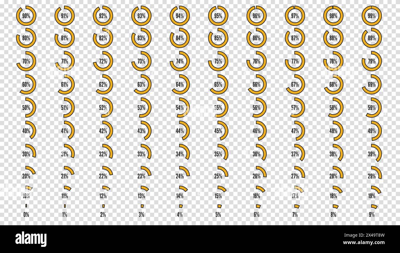 Big percent collection for user interface UI or business infographic ...