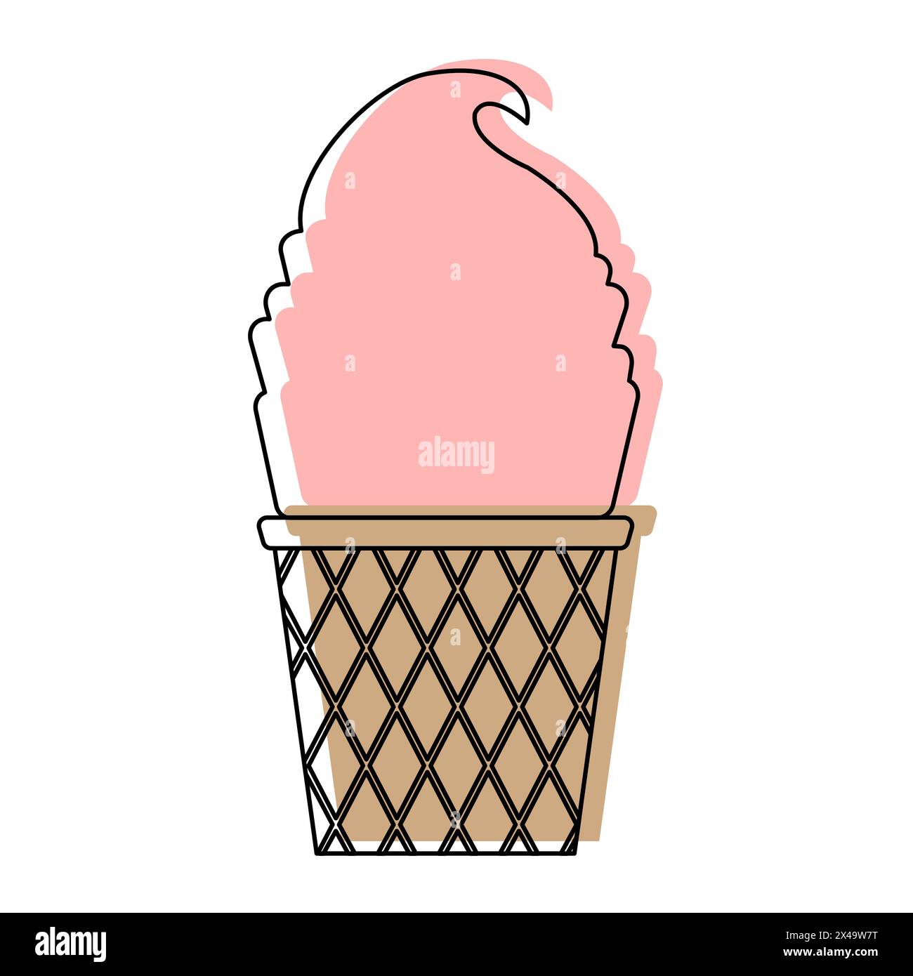 Vector illustration of ice cream isolated on white background. Vector ...
