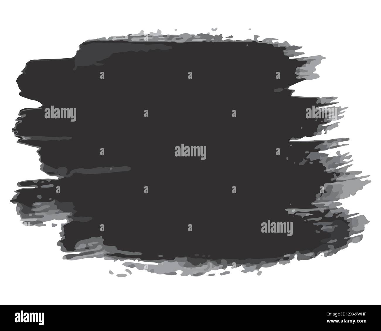 Black hand drawn ink stain. Ink spot isolated on white background ...