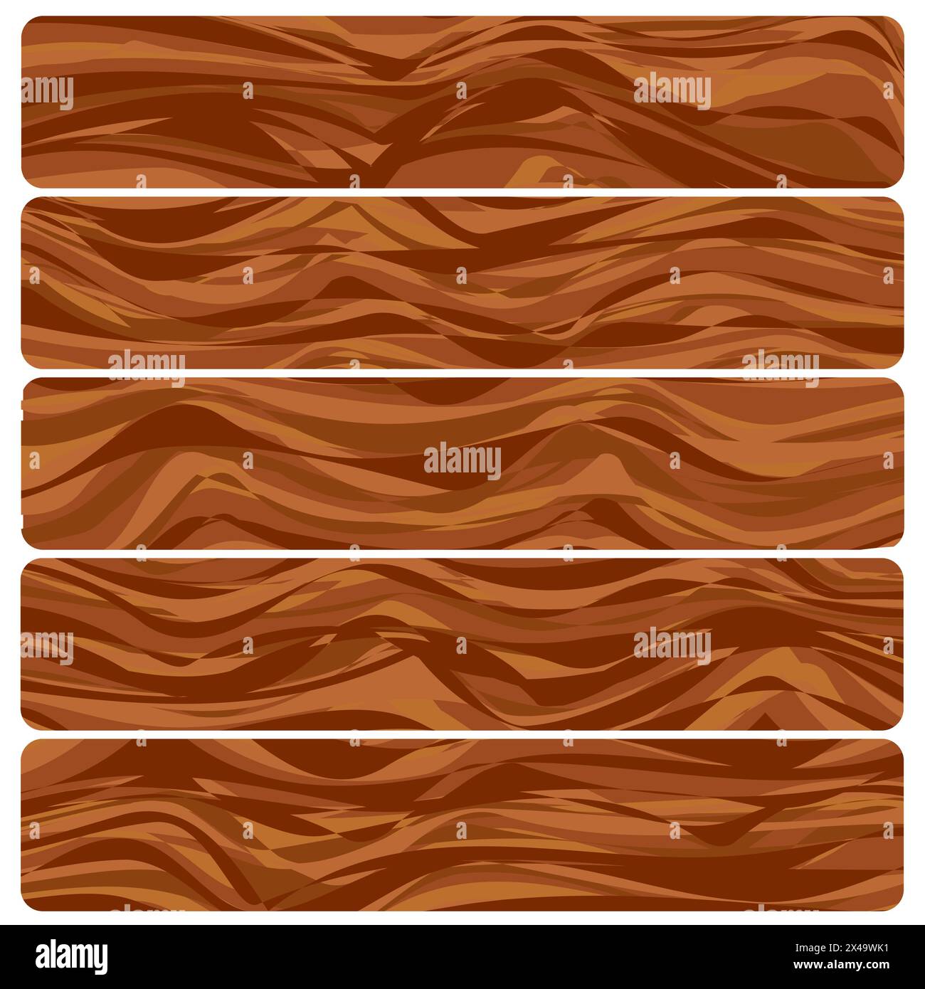 Five wooden boards. Vector abstract wood texture in flat design Stock ...