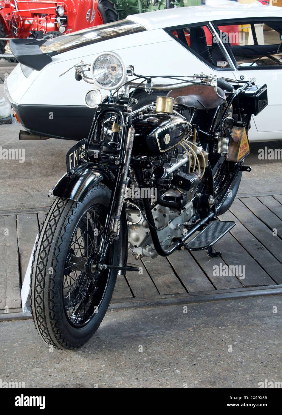 FN M50 (1925) vintage motorcycle, Fabrique Nationale Herstal, Europe ...
