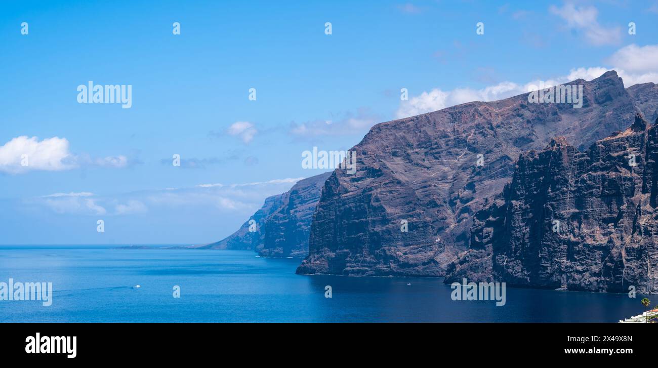 the famous cliffs in Los Gigantes in the west of the Canary Islands ...