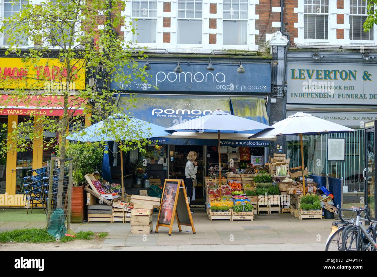 LONDON- APRIL 22, 2024: Shops in Belsize Park in Hampstead area of ...