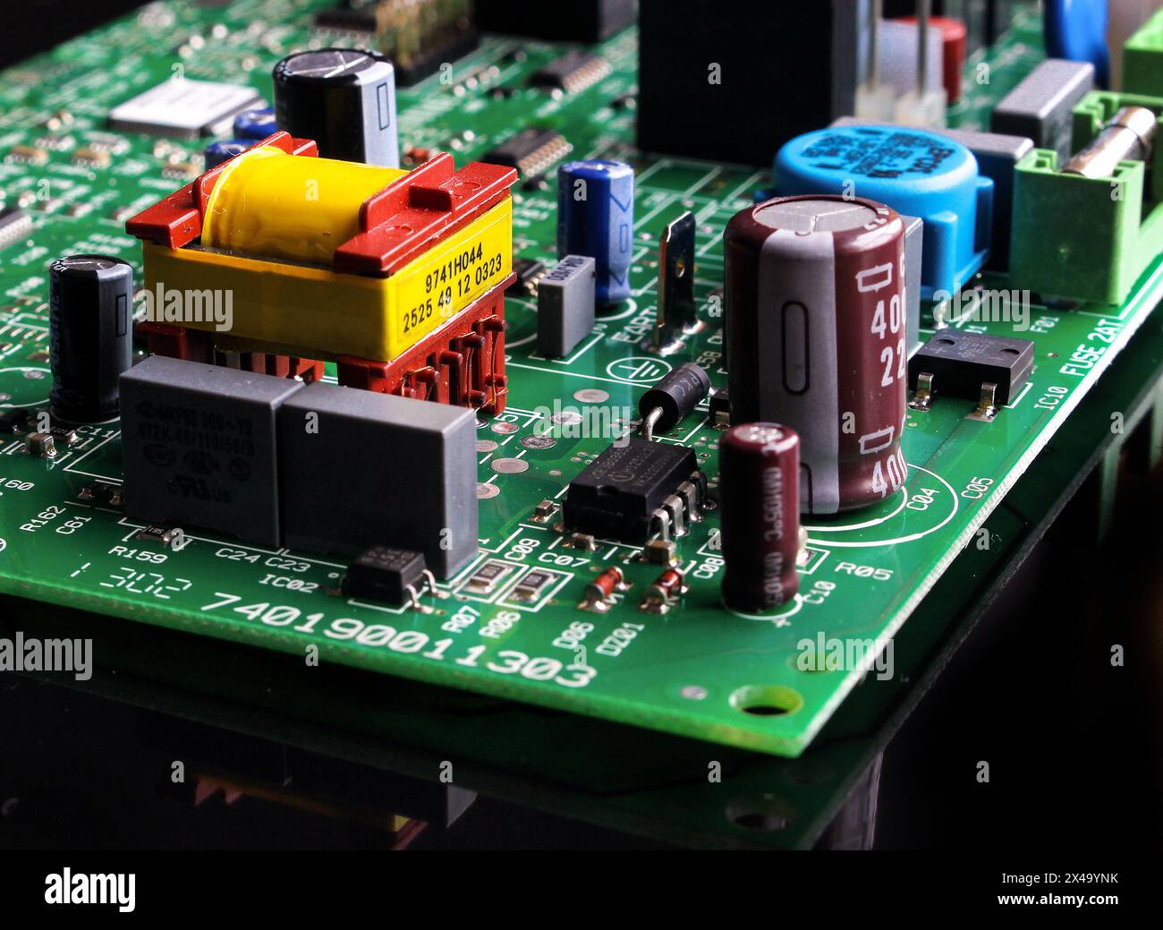 Mainboard Electronic computer background. Abstract. Green. Logic board ...