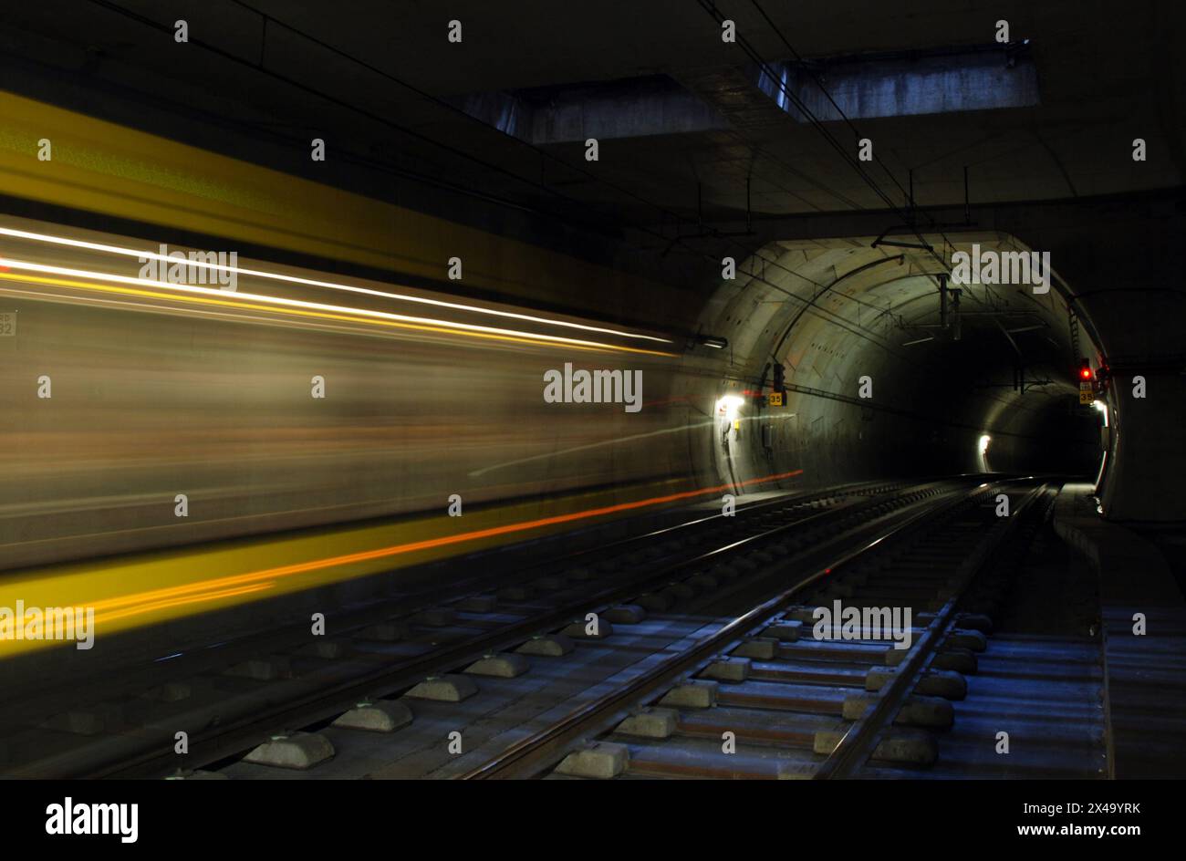 Train speeding through subway hi-res stock photography and images - Alamy