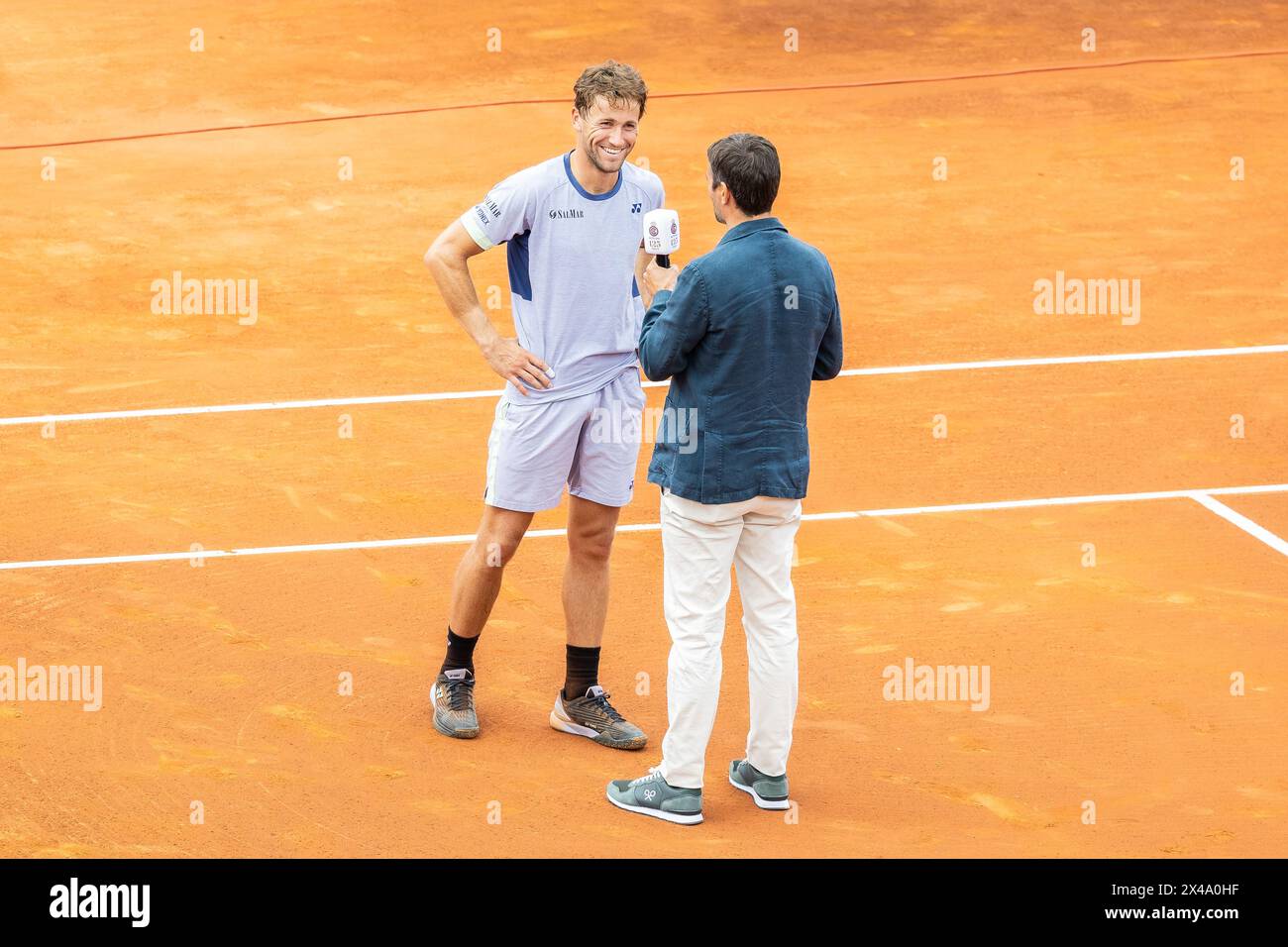 Casper Ruud playing tennis on clay in 2024 Stock Photo - Alamy