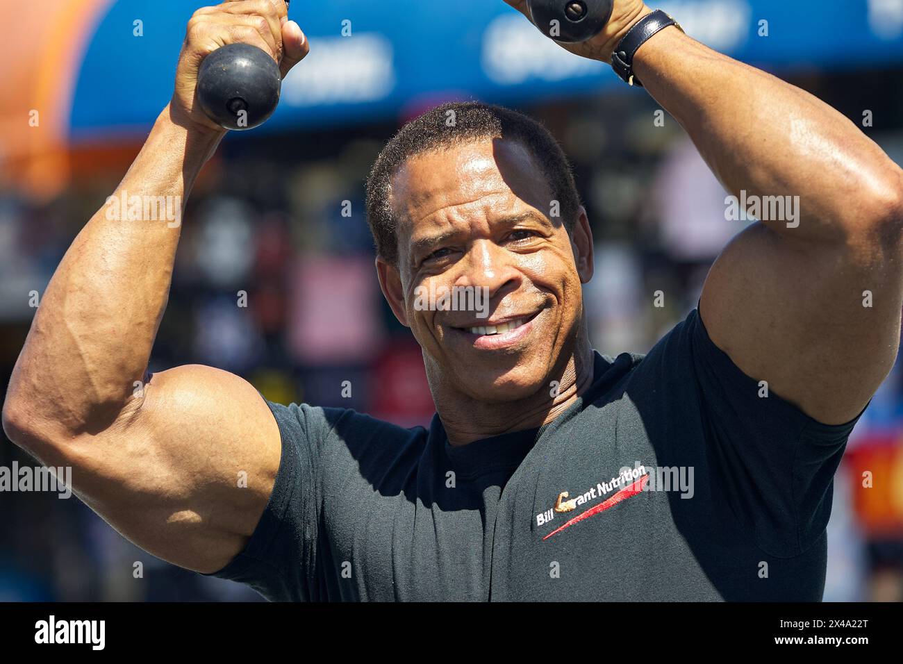 Venice, California, USA. 6th Sep, 2005. Bill Grant at Muscle Beach ...