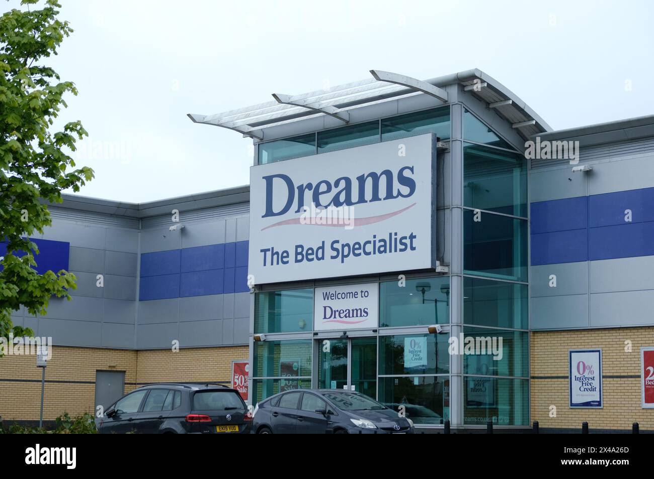 LONDON- APRIL 23, 2024: Dreams bedding retailer Staples Corner Retail ...