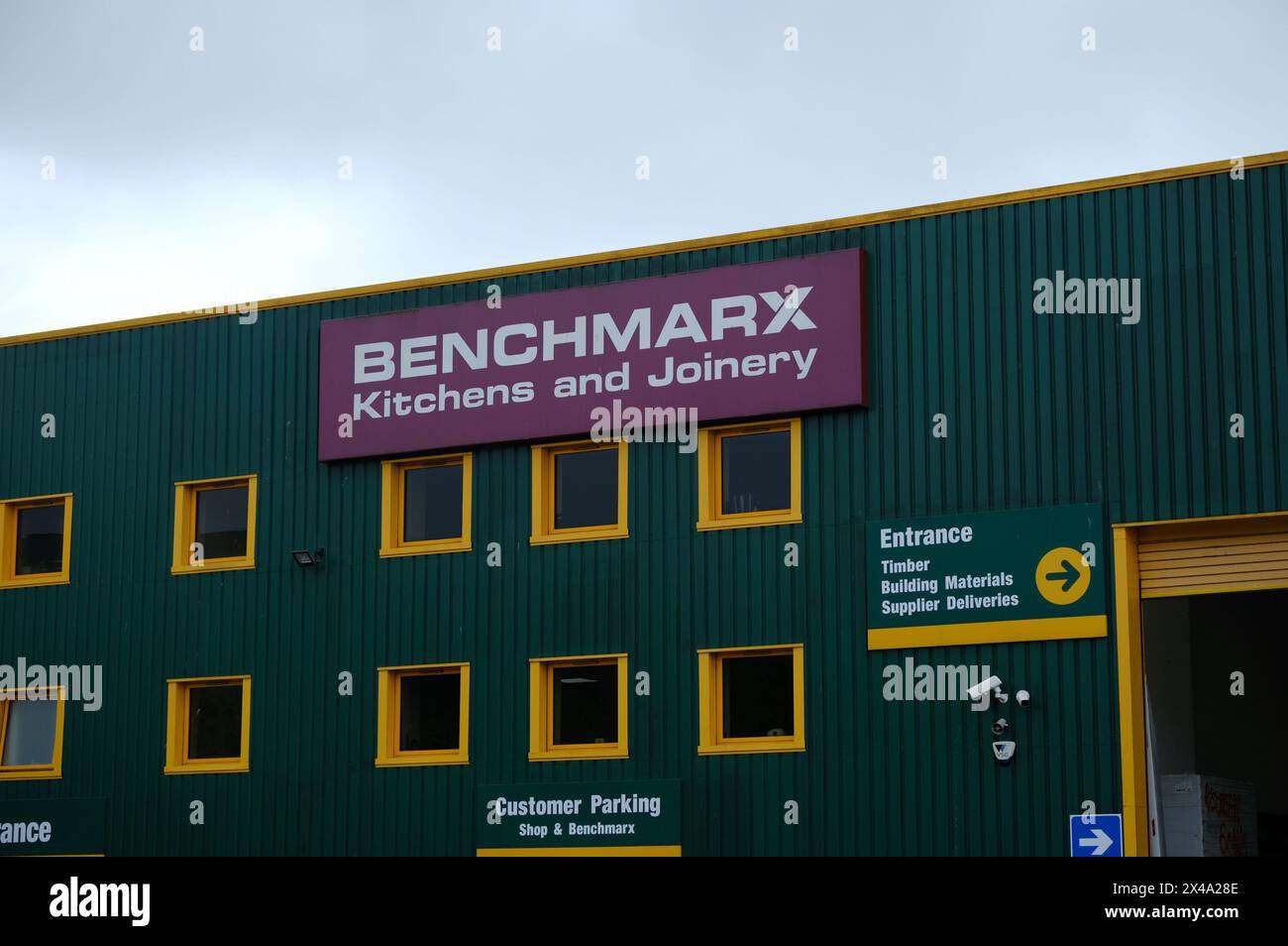 LONDON- APRIL 23, 2024: Benchmarx Kitchens and Joinery warehouse trade ...