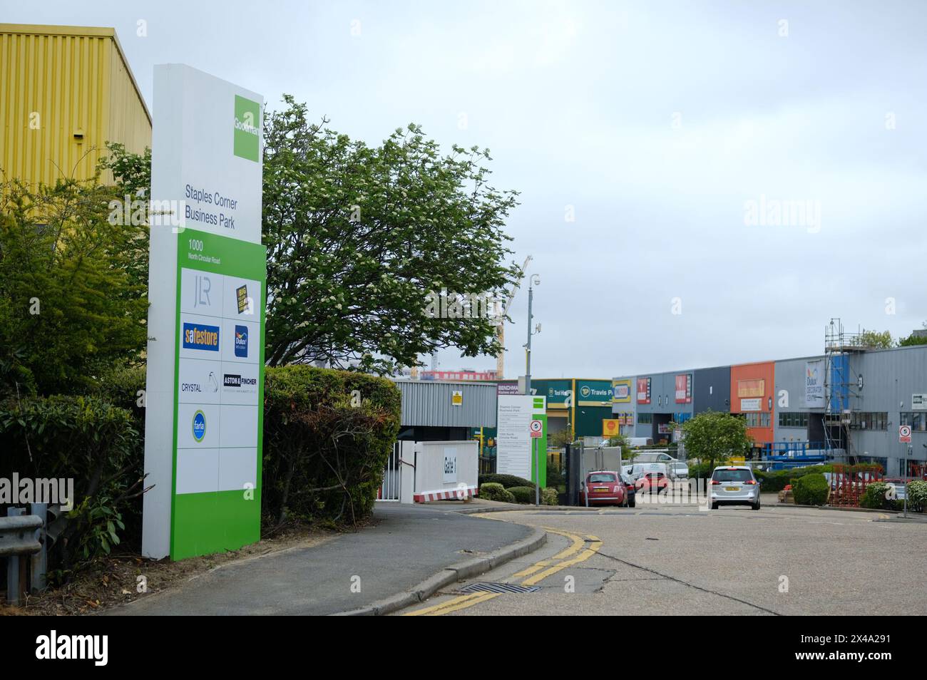 LONDON- APRIL 23, 2024: Staples Corner Business Park in NW2 North West ...