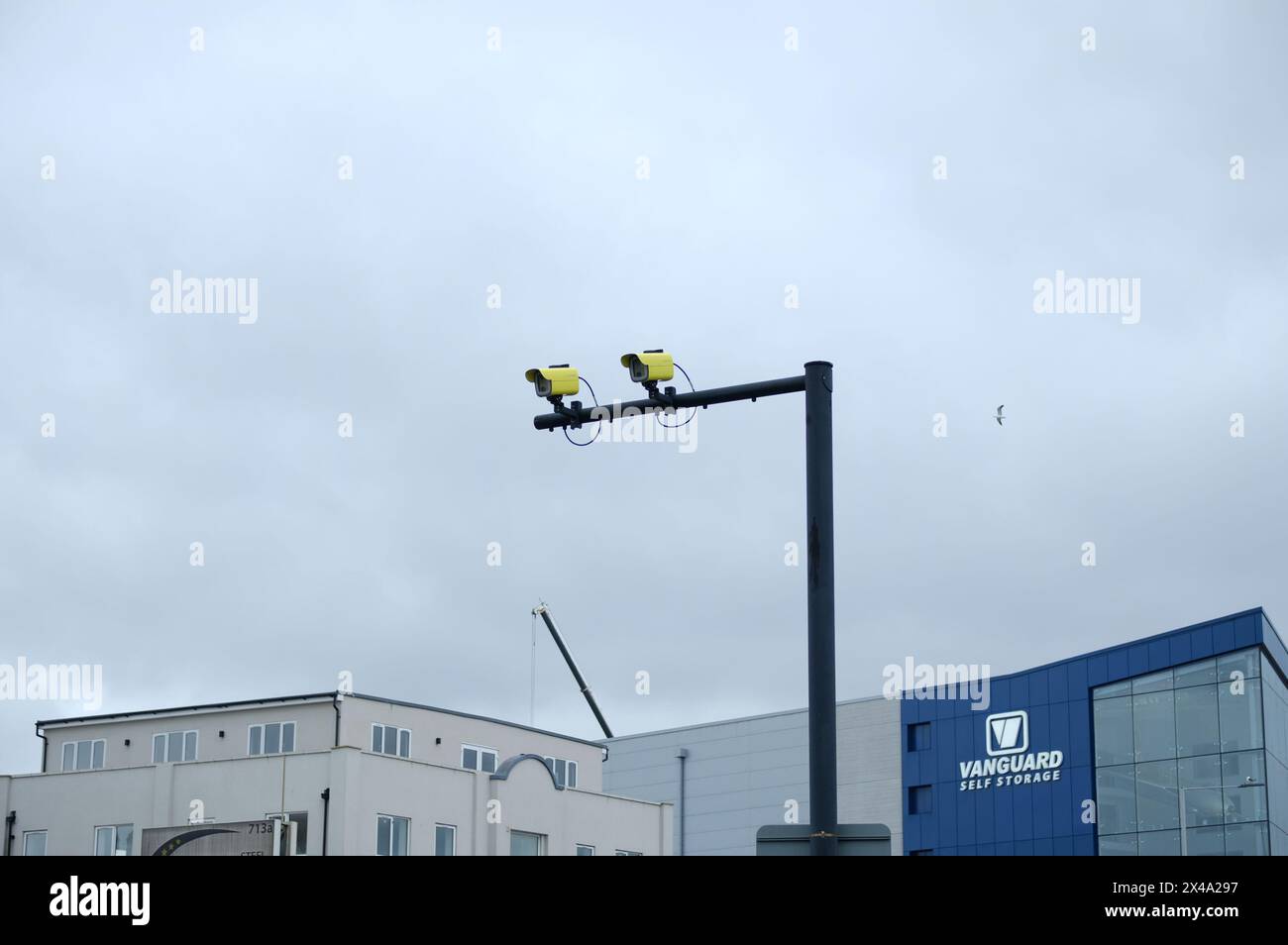 LONDON- APRIL 23, 2024: ULEZ cameras in North Wets London, Ultra Low ...