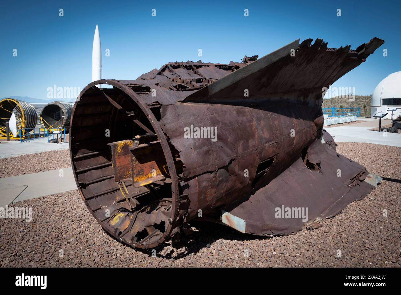 Remains of a German WII V2 rocket at he Museum of Space History in ...