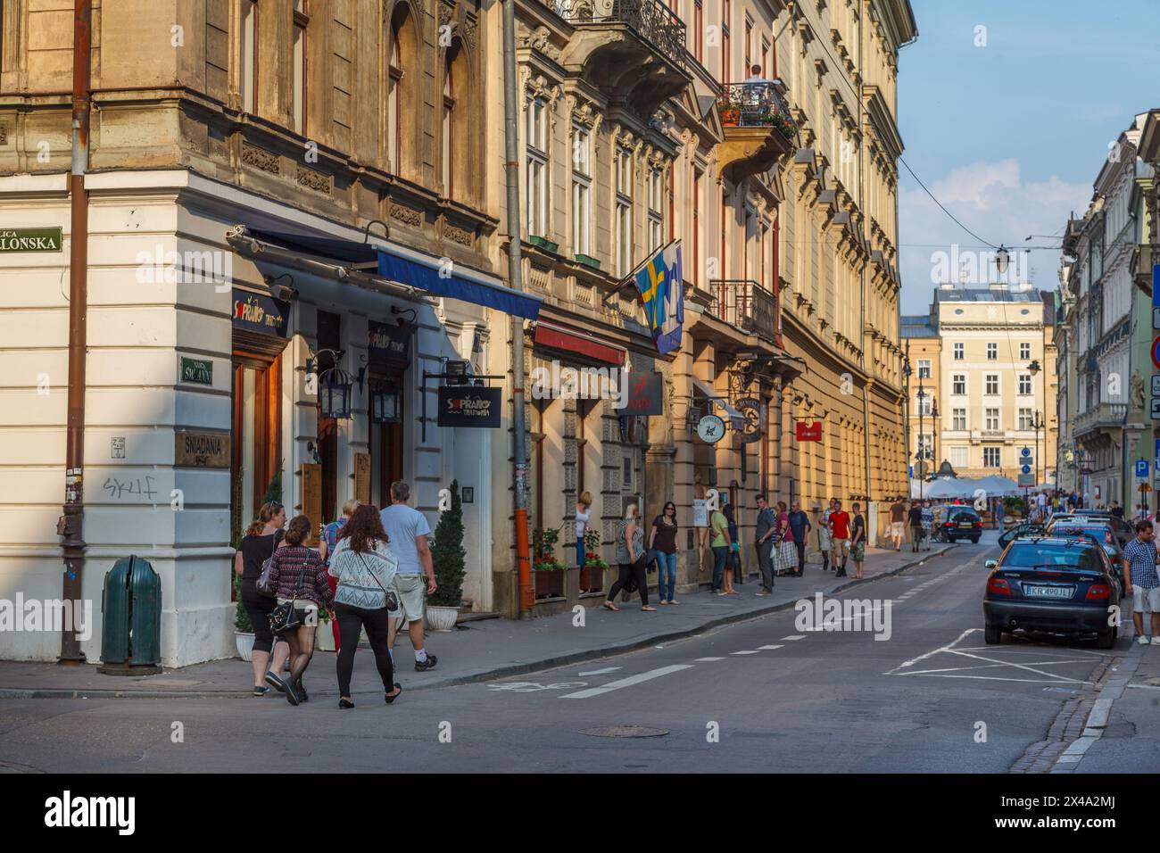 Typical Street in Krakow Poland Stock Photo - Alamy