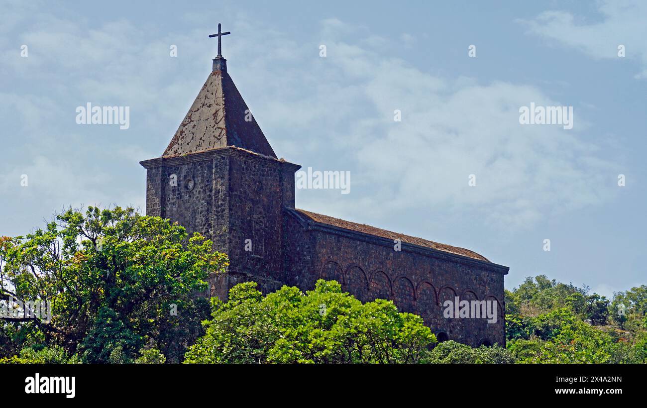 old run down church in bokor hills in cambodia Stock Photo - Alamy