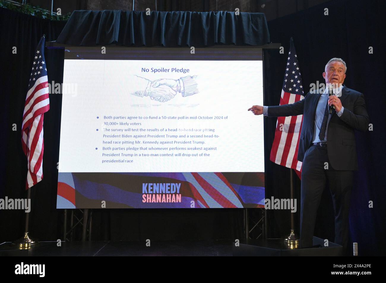 New York, USA. 01st May, 2024. Independent Presidential candidate ...