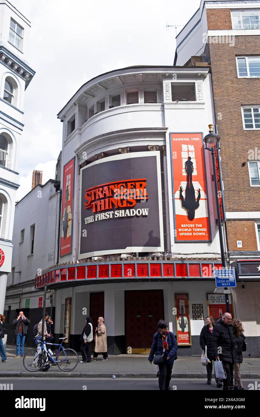 Exterior view of outside Phoenix Theatre showing Stranger Things on ...