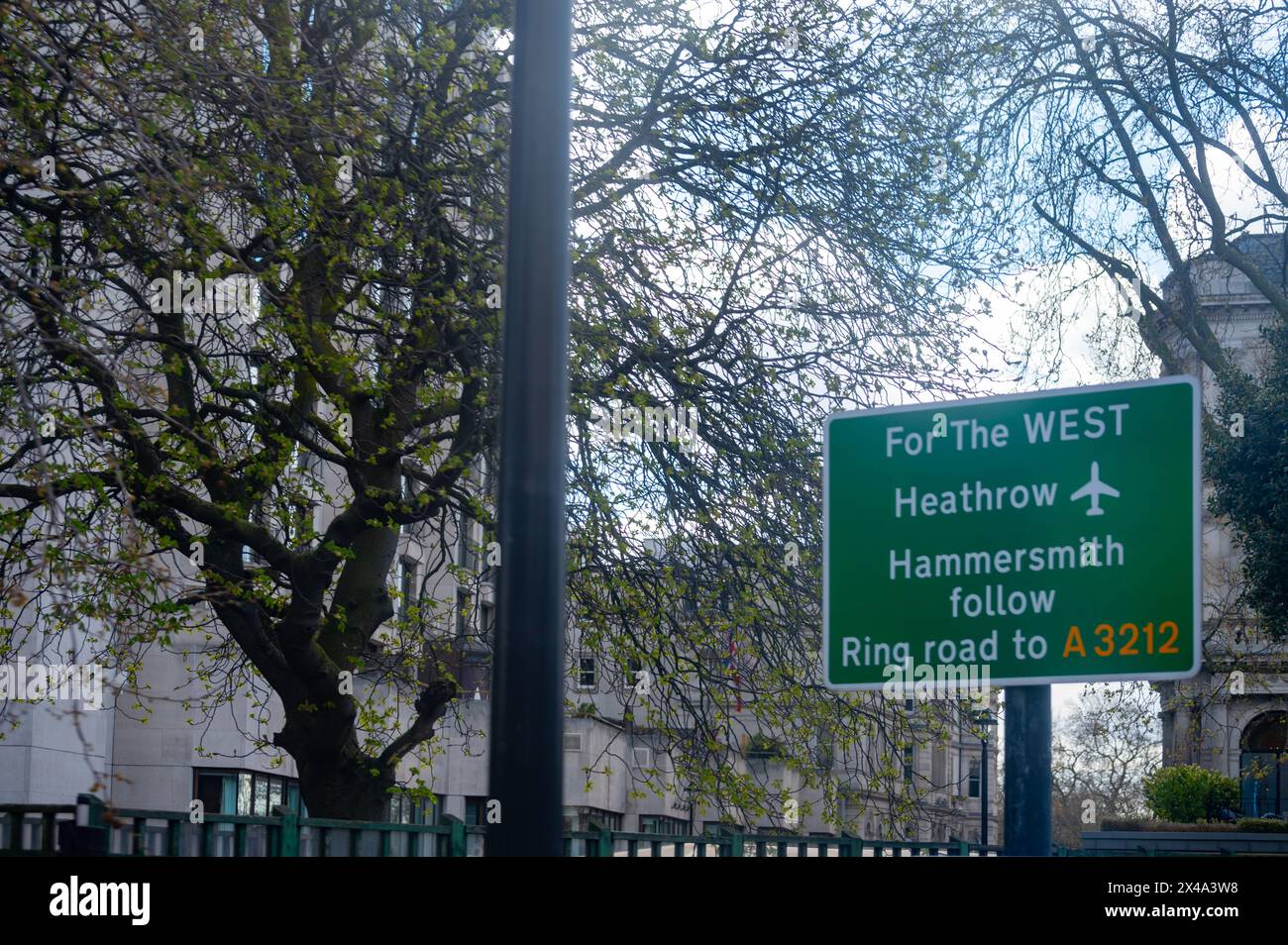 Transportation in London city, roads, road signes, street signes ...