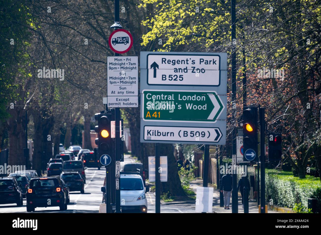 Transportation in London city, roads, road signes, street signes ...