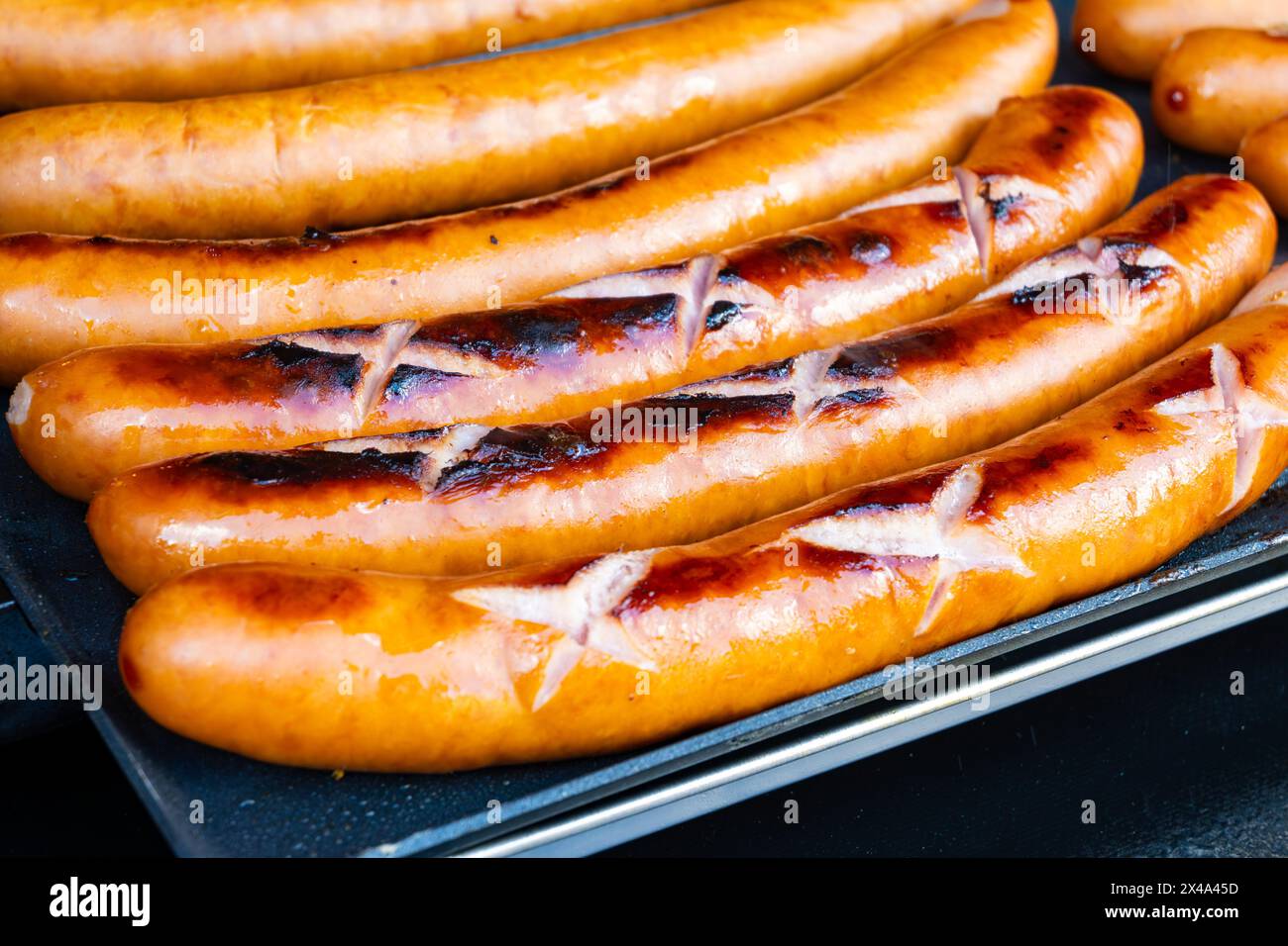 German street food on Portobello road Saturday food market, London, Uk ...
