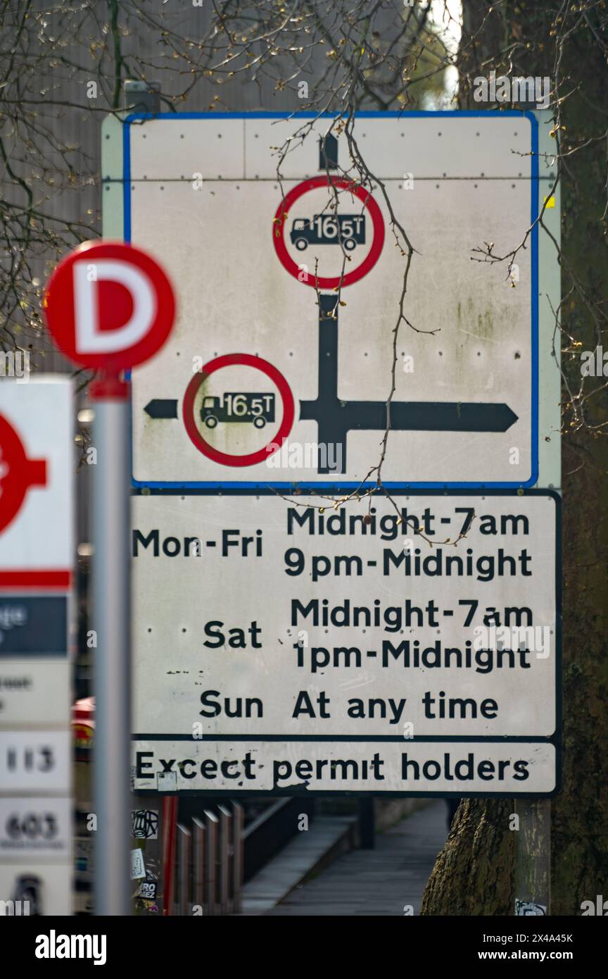 Transportation in London city, roads, road signes, street signes ...