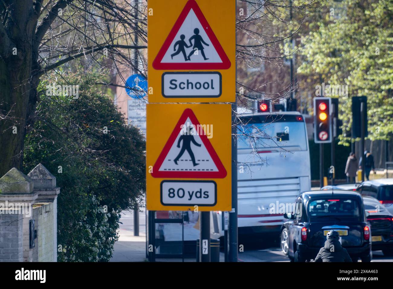 Transportation in London city, roads, road signes, street signes ...