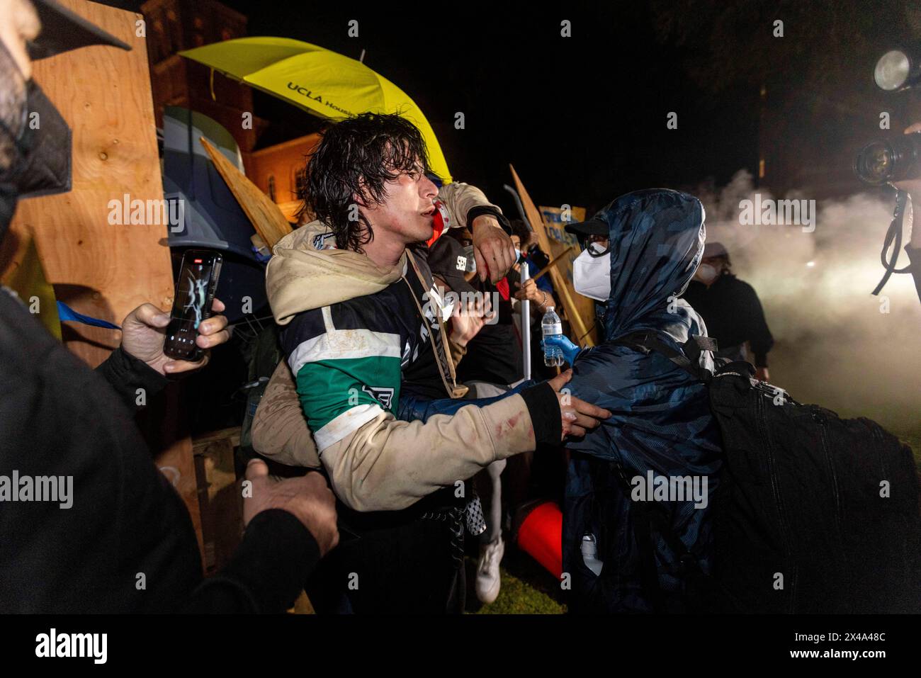 May 1, 2024, Los Angeles, California, USA: Pro-Palestinian protesters ...