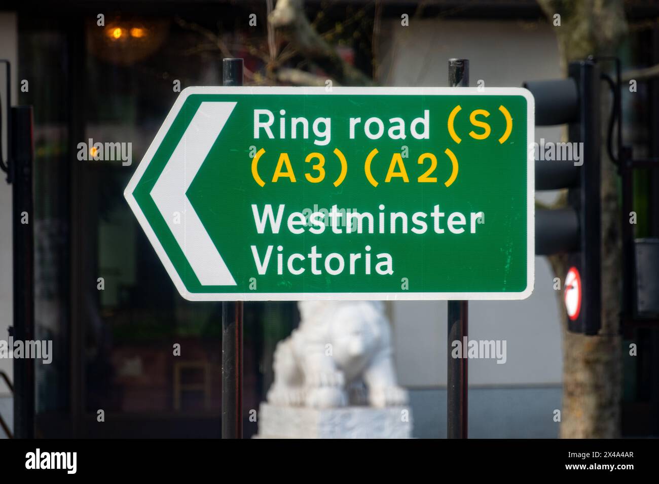 Transportation in London city, roads, road signes, street signes ...