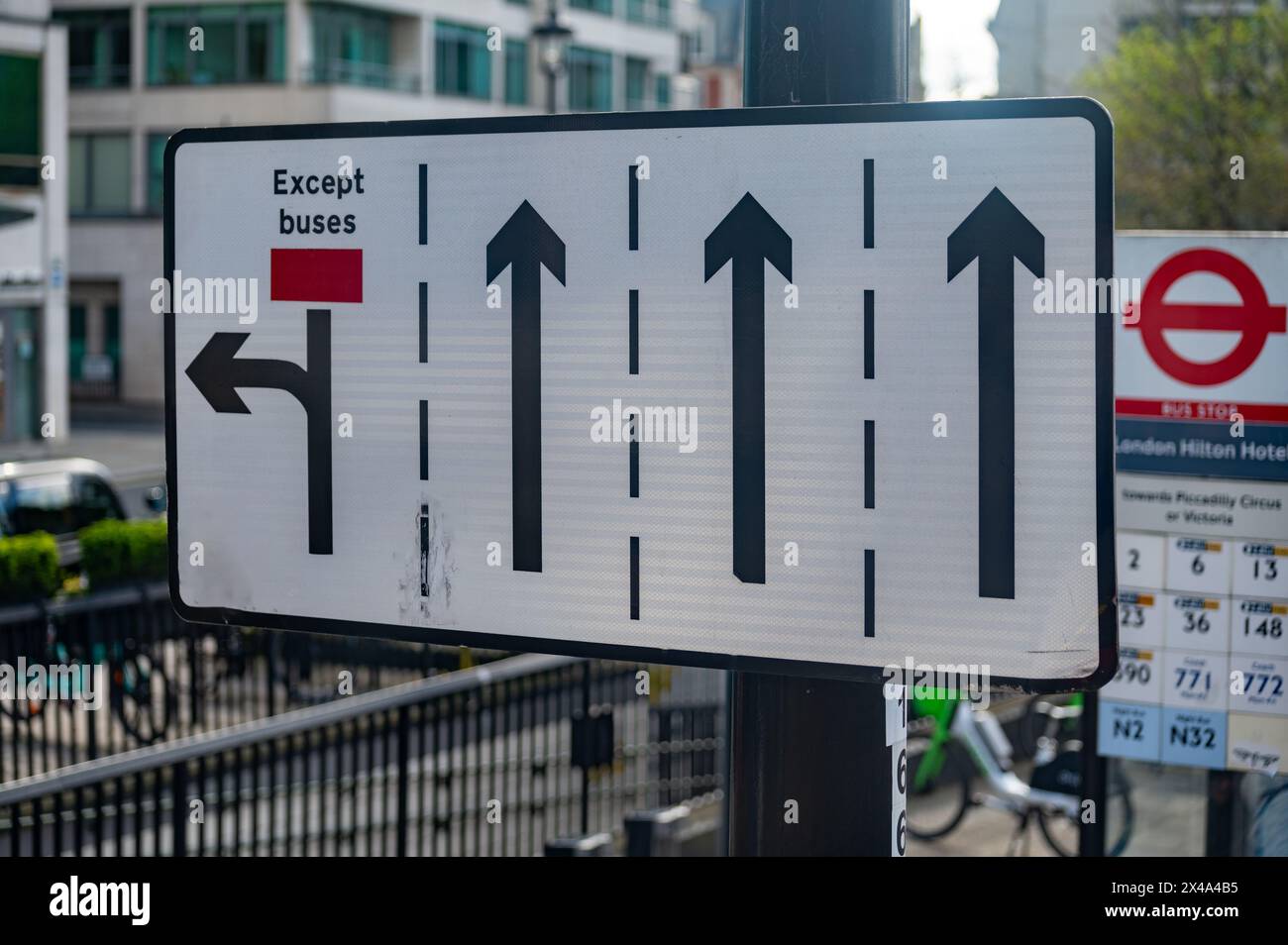 Transportation in London city, roads, road signes, street signes ...