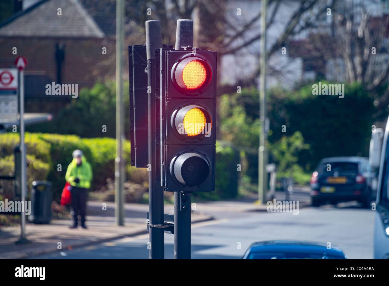 Transportation in London city, roads, road signes, street signes ...