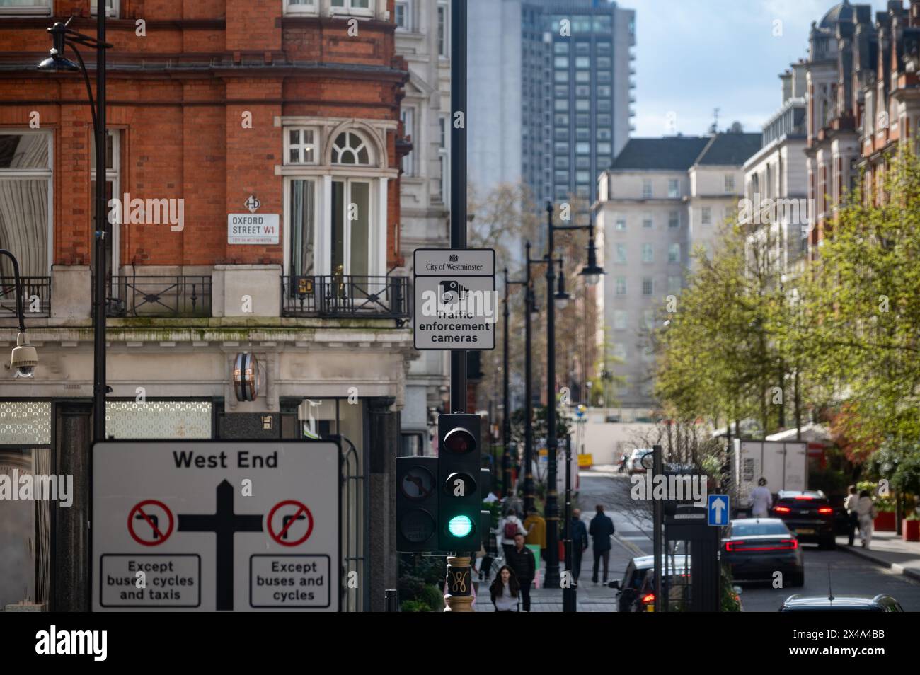 Transportation in London city, roads, road signes, street signes ...
