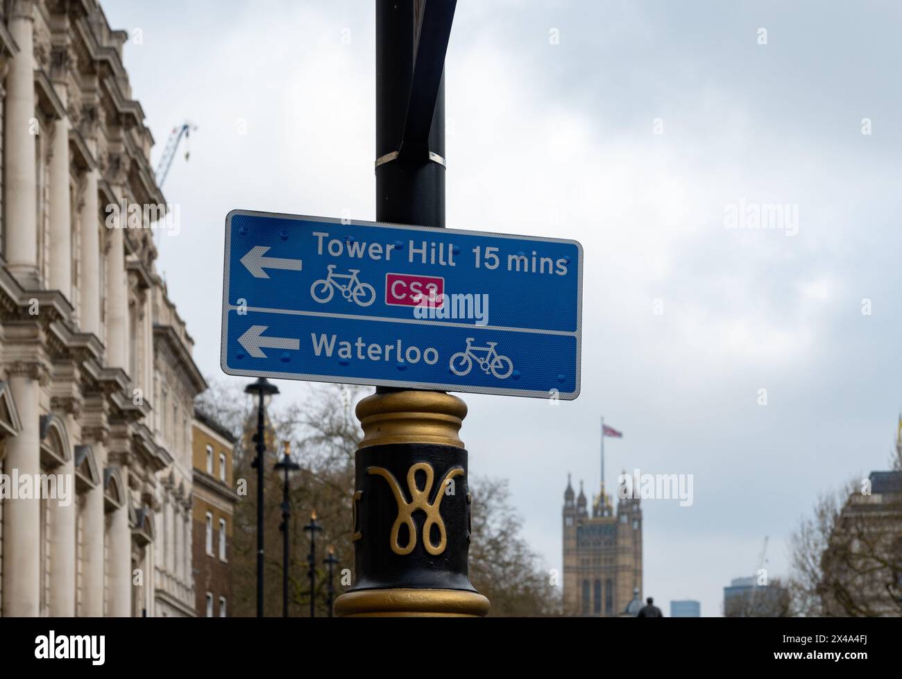 Transportation in London city, roads, road signes, street signes ...